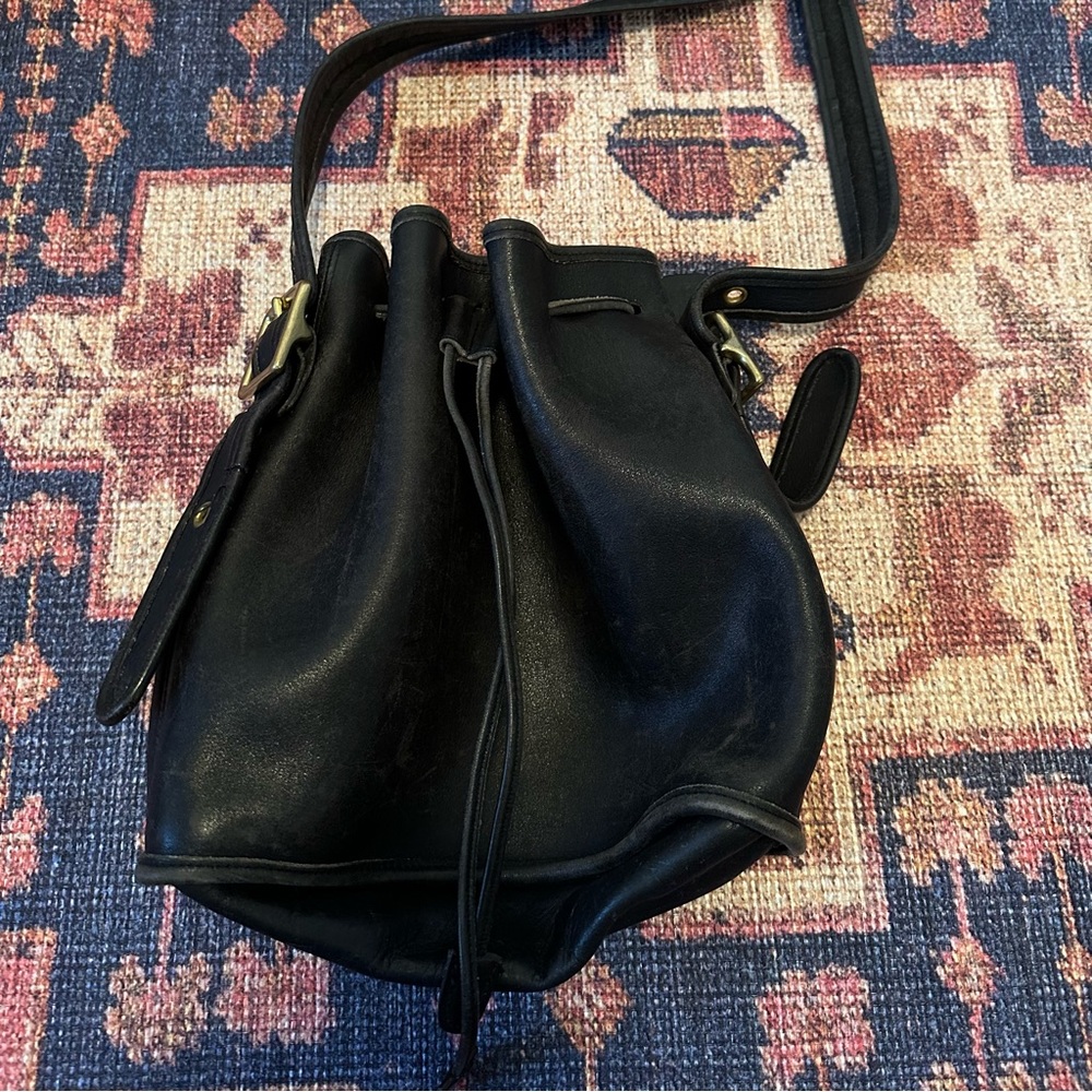 Authentic Leather Coach 1990s Bucket Bag - Gem